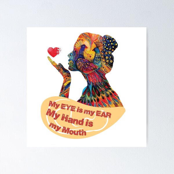 "Cute DEAF Art" Poster for Sale by Cute-Jory-Store | Redbubble