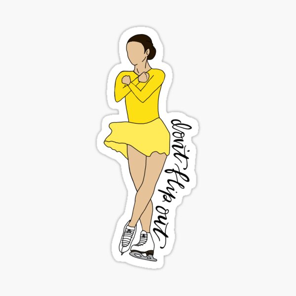Don’t Flip Out” - Ice Skater" Sticker for Sale by Coach-Georgia | Redbubble