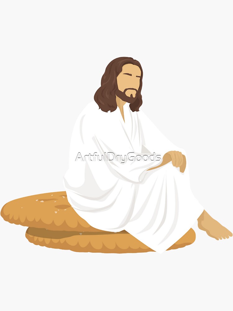 "Jesus Christ (on a Cracker)" Sticker for Sale by ArtfulDryGoods ...