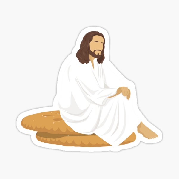 "Jesus Christ (on a Cracker)" Sticker for Sale by ArtfulDryGoods ...