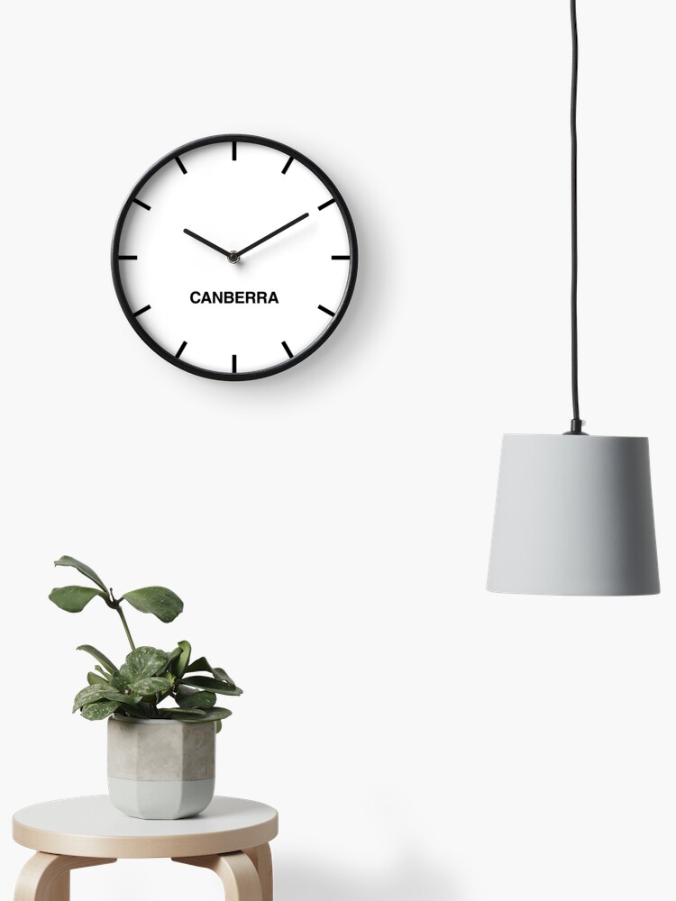 "Canberra Time Zone Newsroom Wall Clock" Clock for Sale by bluehugo ...
