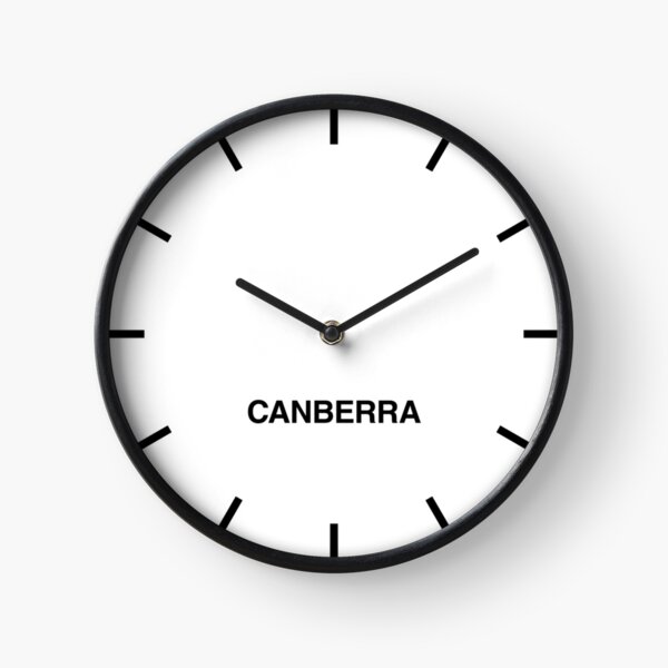 "Canberra Time Zone Newsroom Wall Clock" Clock for Sale by bluehugo ...