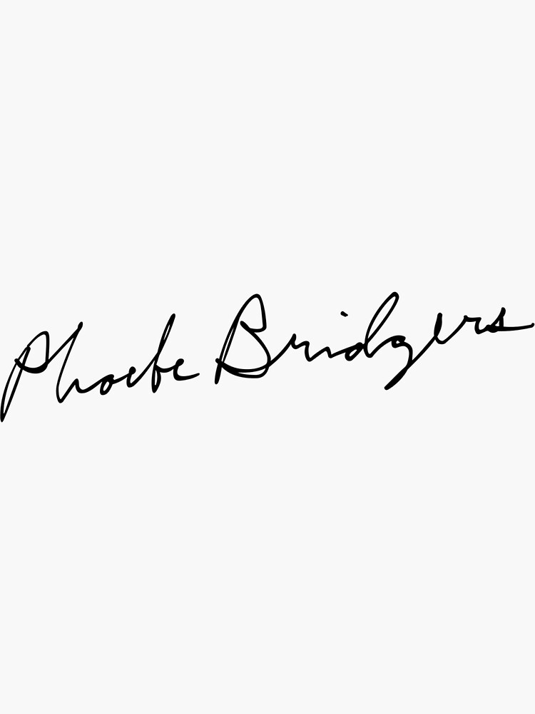 "phoebe bridgers signature" Sticker for Sale by ave4ry | Redbubble