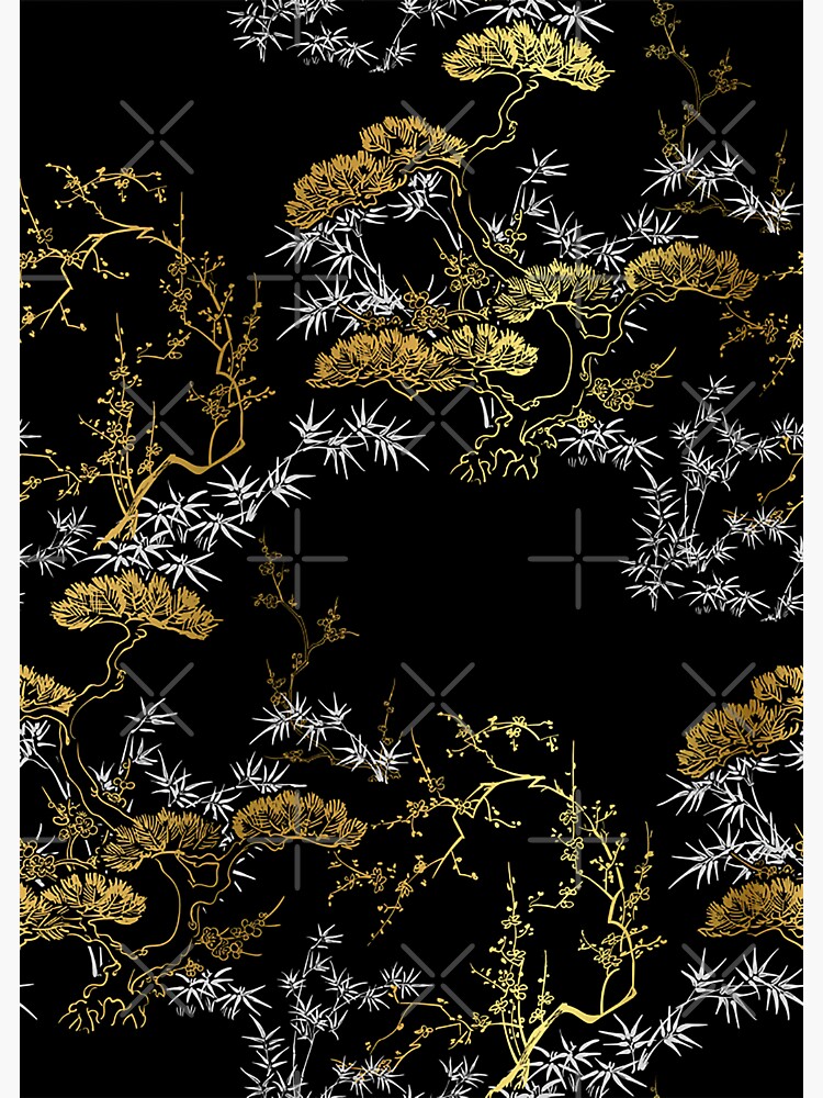 "Japanese tree pattern" Sticker for Sale by Byfab | Redbubble