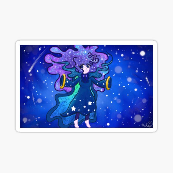 "Galaxy Girl" Sticker for Sale by Seaotter9000 | Redbubble