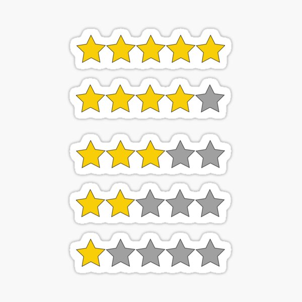 "Star rating" Sticker for Sale by Zip-Zup | Redbubble