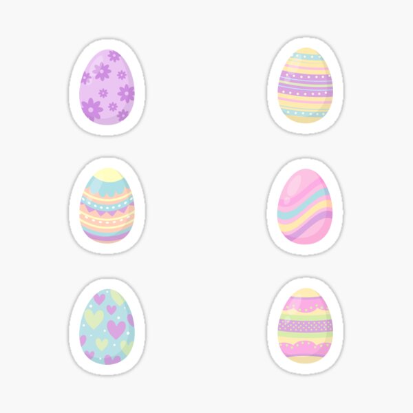 "Easter Eggs Sticker Pack" Sticker for Sale by PinkPerfect | Redbubble