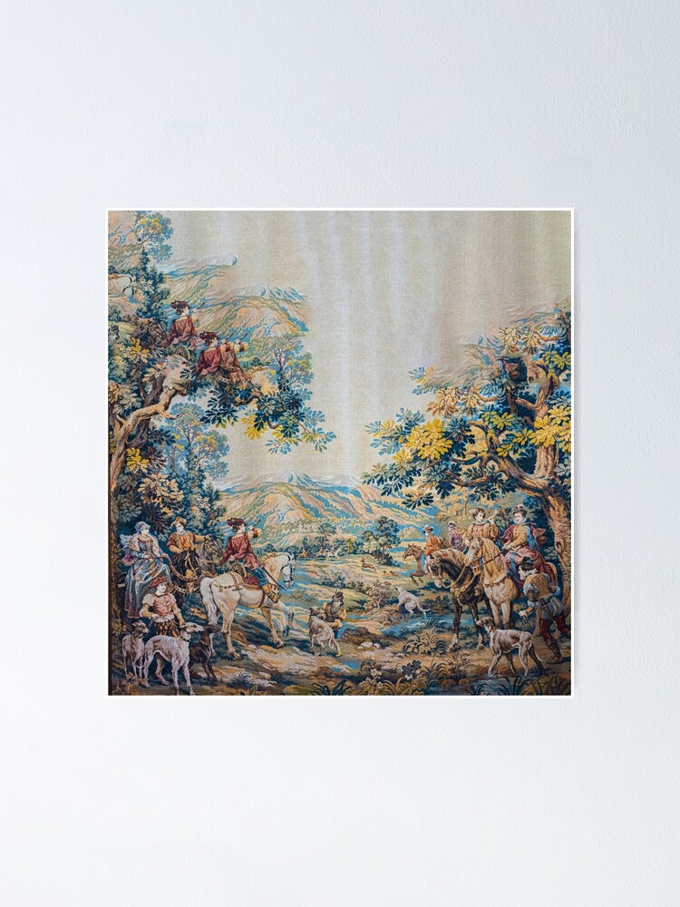 "Ladies Hunting Party Medieval Tapestry Fairytale - Dnd, Larp" Poster ...