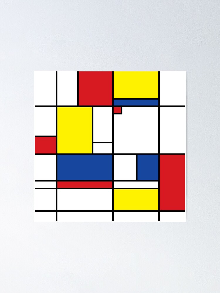 "Mondrian drawing" Poster for Sale by Blondiabshop | Redbubble