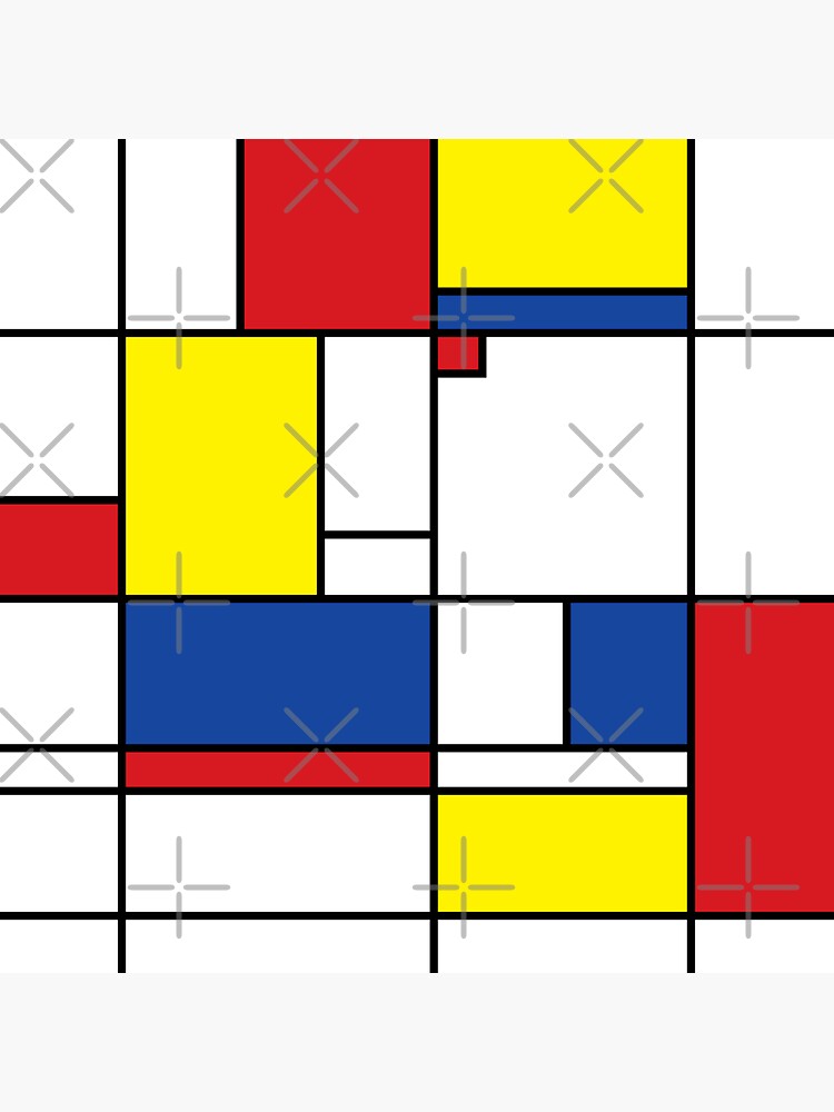 "Mondrian drawing" Sticker for Sale by Blondiabshop | Redbubble