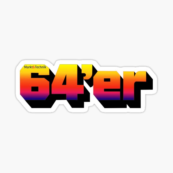 "64'er, one of the best German C64 magazines" Sticker for Sale by ...