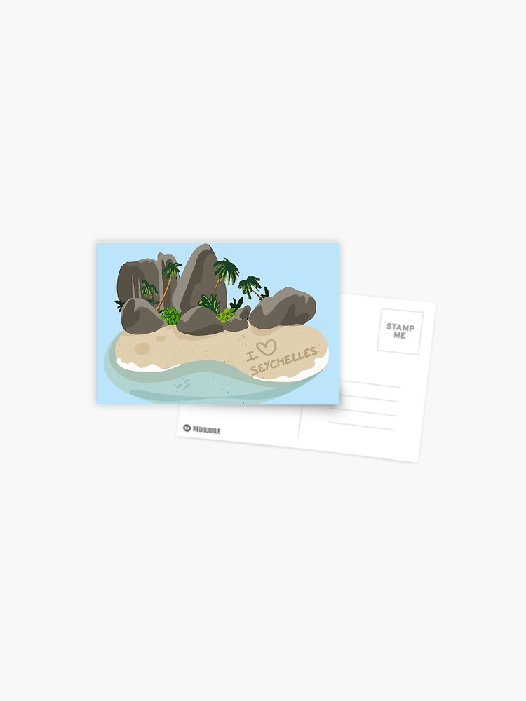 "Seychelles island | Coco de mer paradise" Postcard for Sale by ...
