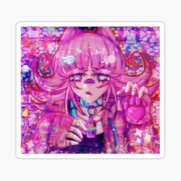 "Chiaki nanami Candycore " Sticker for Sale by m35h1c0r3 | Redbubble