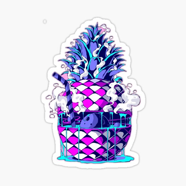 "MAGIC PINEAPPLE" Sticker by Rawan-00 | Redbubble