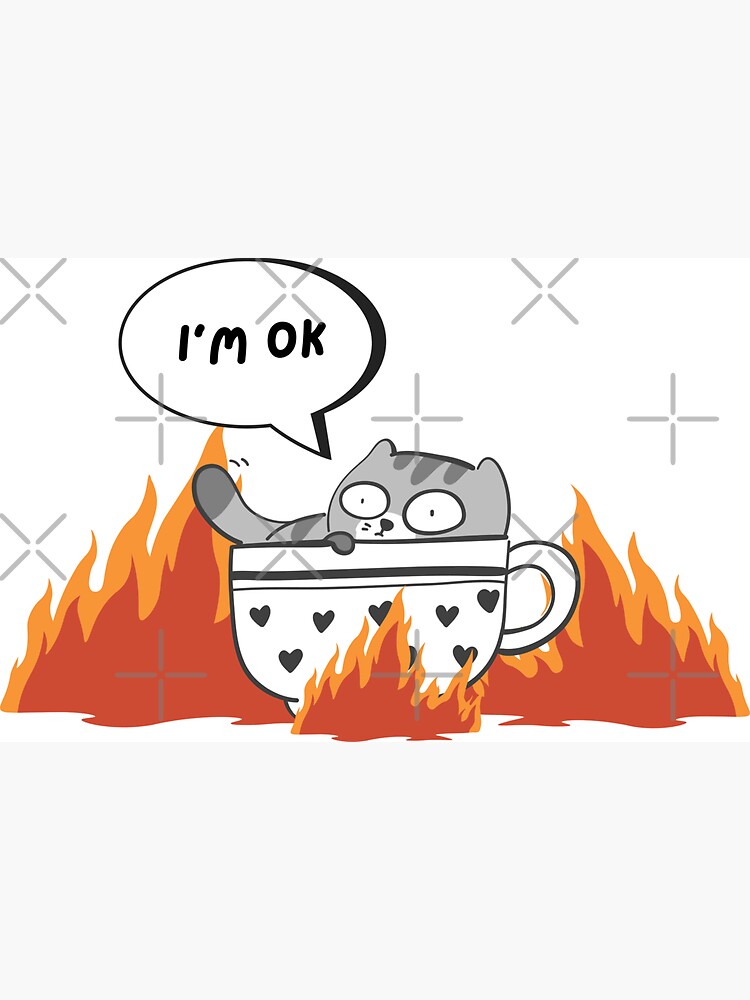 Imán «Un gato bebiendo café Meme, Un gato bebiendo café, Gato con ...