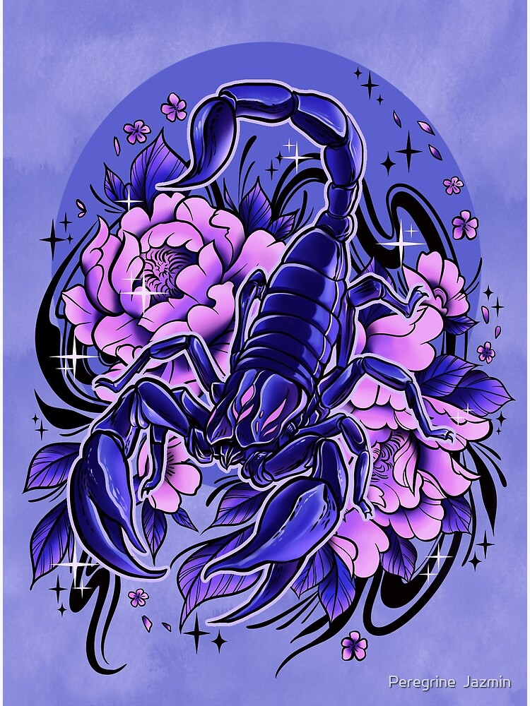 "Purple Scorpion " Art Print for Sale by retkikosmos | Redbubble