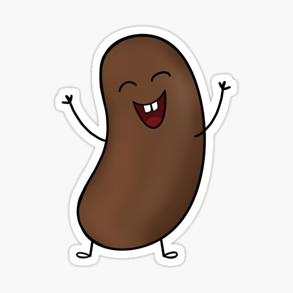 "HAPPY BEAN " Sticker for Sale by illfollowthesun | Redbubble