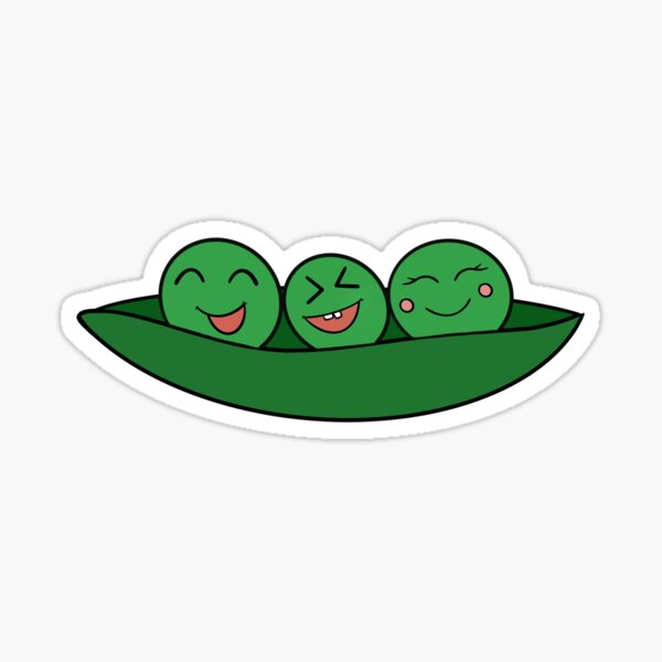"PEAS IN A POD!" Sticker for Sale by illfollowthesun | Redbubble