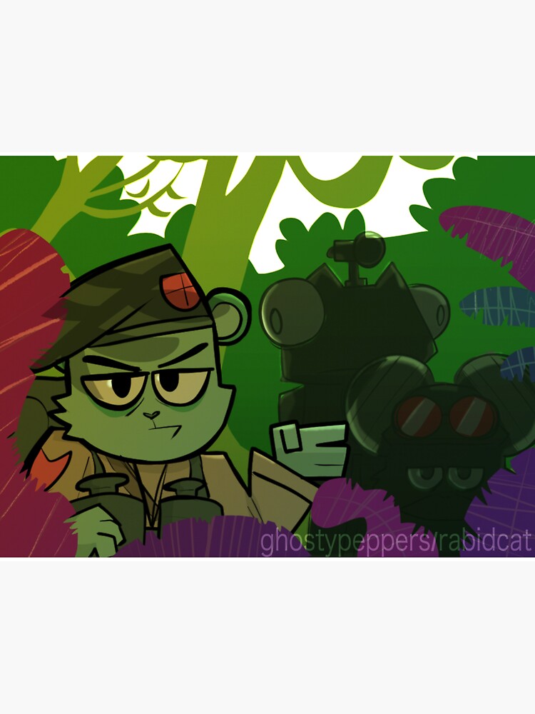 "KAPOW- HTF Flippy Art Print" Sticker by GhostyPeppers | Redbubble