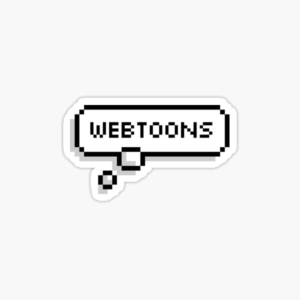 "thinking about webtoons" Sticker for Sale by artquestionmark | Redbubble