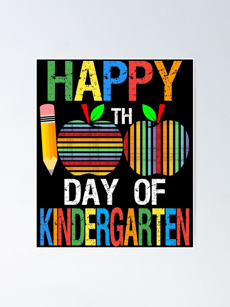 Happy 100th Day Of Kindergarten 2022 Vintage Design For Teachers And