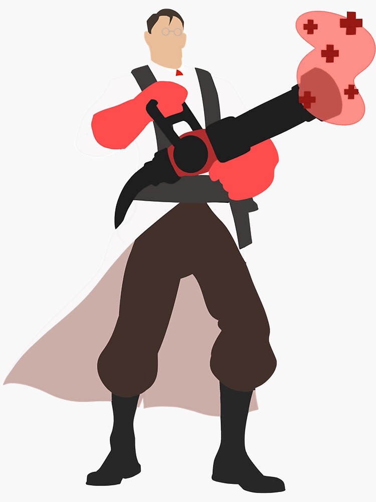 "TF2-RED Funny Medics" Sticker for Sale by WesleyAlbert9 | Redbubble