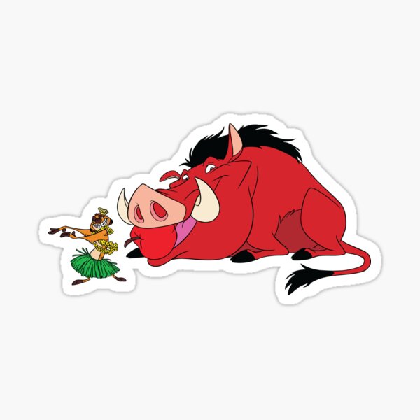 "Funny Timon and Pumbaa" Sticker for Sale by DavidMiller55 | Redbubble