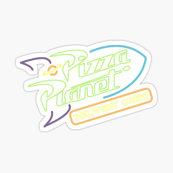 "Pizza Planet Delivery Crew - Full Color " Sticker by Juanghe43 | Redbubble