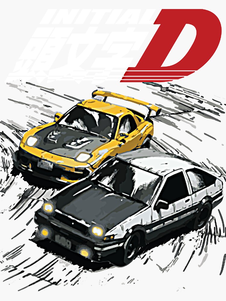 "86 takumi vs keisuke FD initial D " Sticker for Sale by FeweG0304 ...