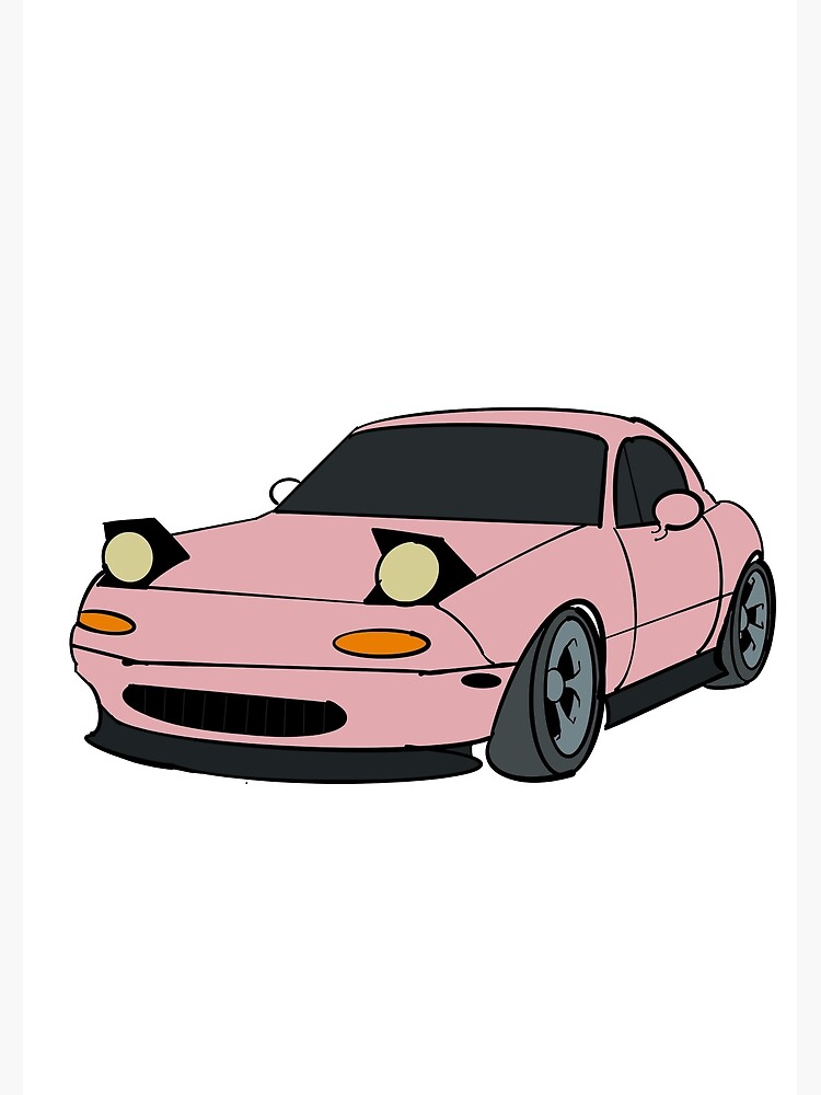 " Pink Miata" Poster for Sale by AlGoerg | Redbubble