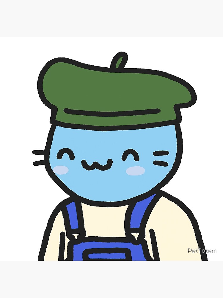 Póster «Cool Cat # 888 Gato lindo Gato de dibujos animados Sombrero de ...