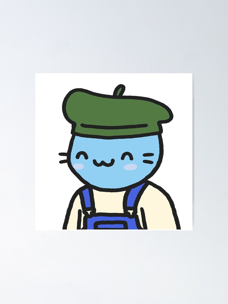 Póster «Cool Cat # 888 Gato lindo Gato de dibujos animados Sombrero de ...