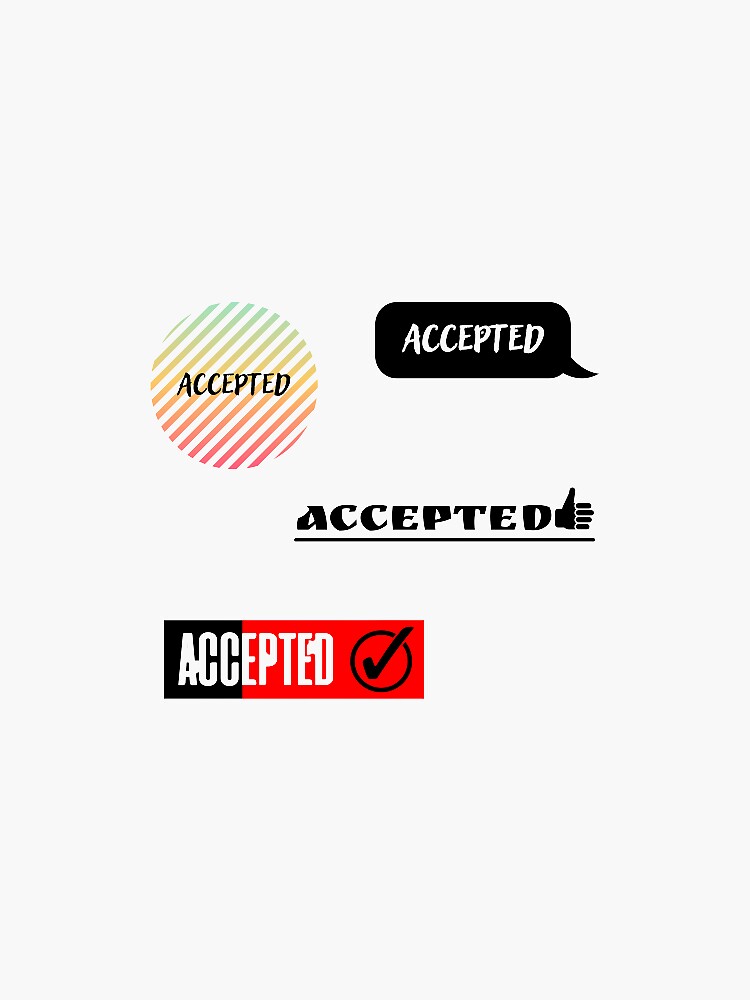 " task accepted" Sticker for Sale by Bambom24 | Redbubble