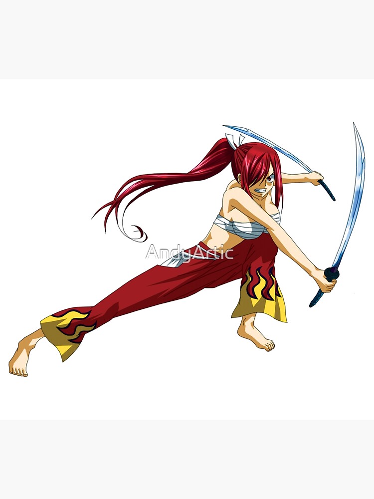 "Cartoon erza scarlet" Poster for Sale by AndyArtic | Redbubble