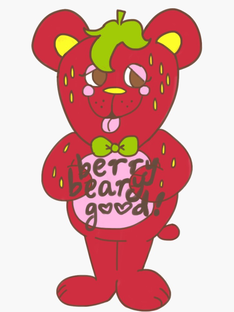 "Berry Beary Good!" Sticker for Sale by supersav | Redbubble