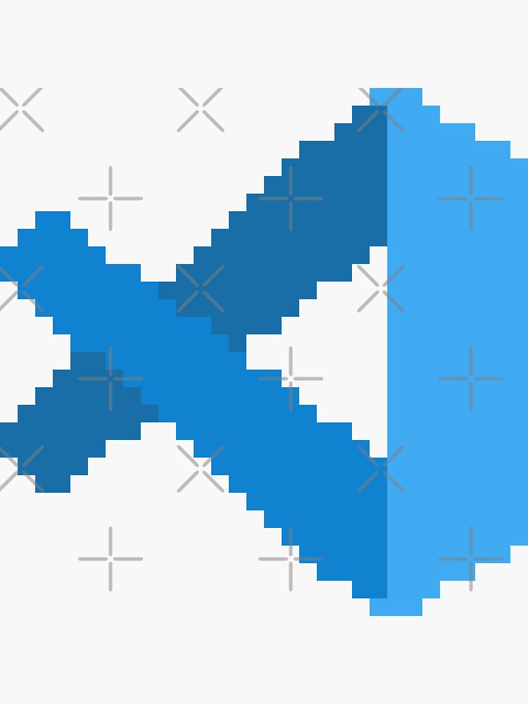 "8-bit VS Code" Sticker for Sale by NewLineDesigns | Redbubble