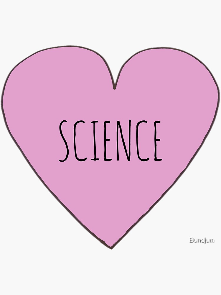 "Science Love" Sticker for Sale by Bundjum | Redbubble