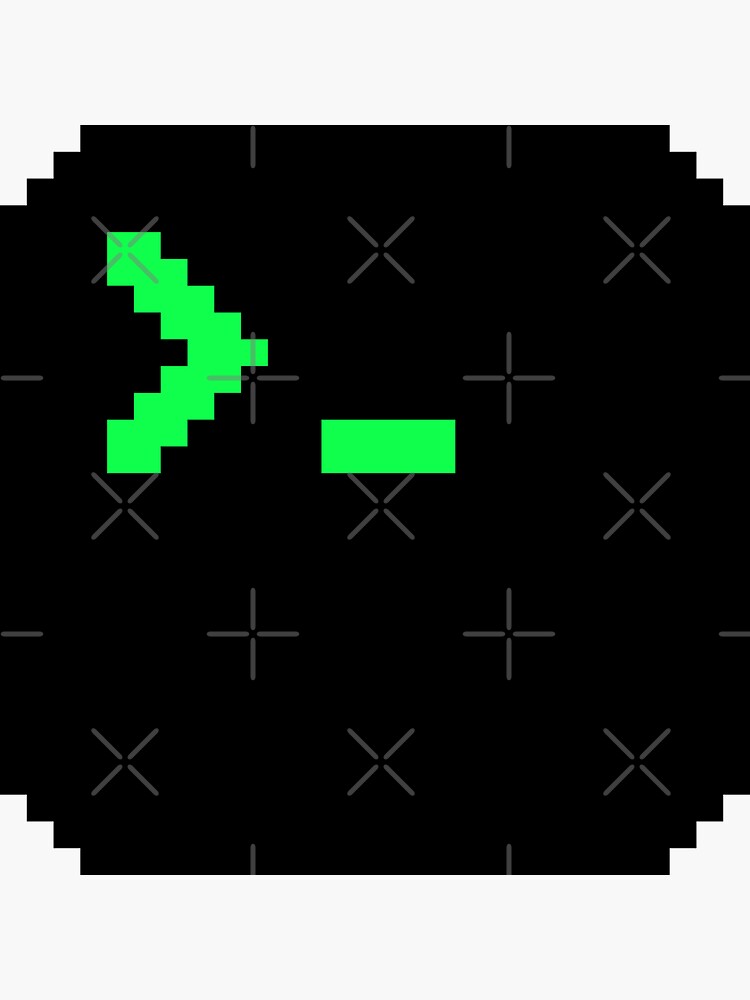 "8-bit Green Terminal Window" Sticker for Sale by NewLineDesigns ...