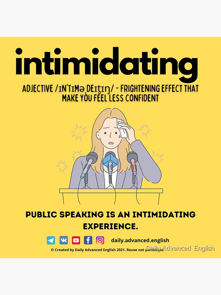 "Memorize Advanced English Words: Intimidating" Sticker for Sale by ...