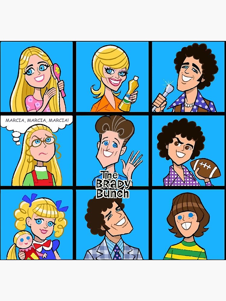 "Die Brady Bunch-Karikaturen" Poster von IdiReady | Redbubble