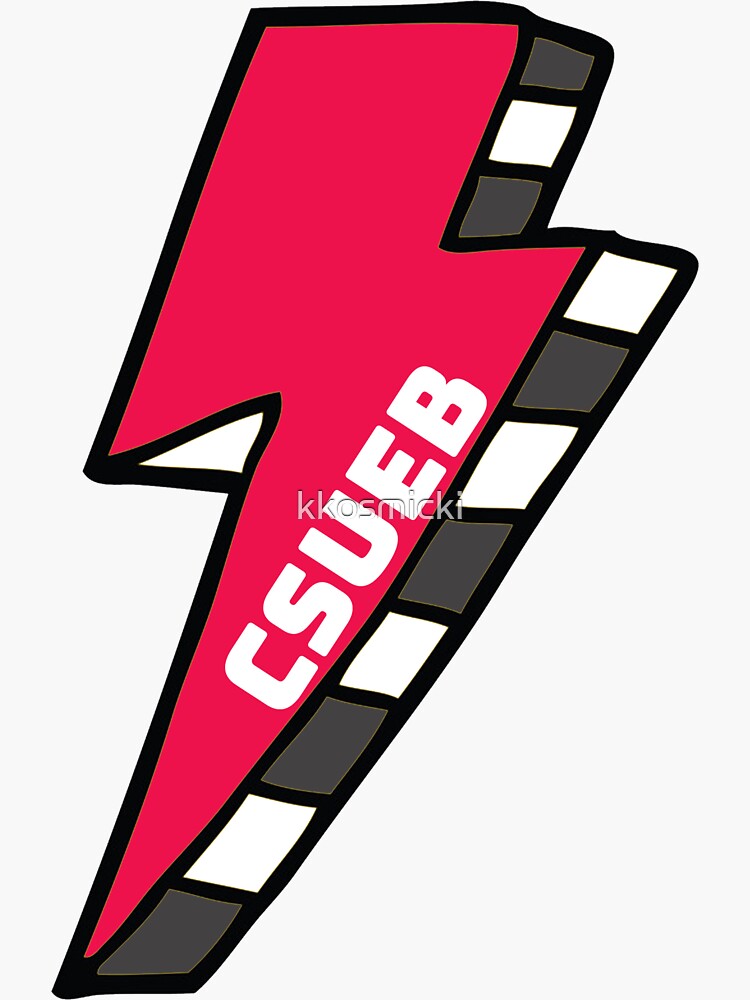 "CSUEB Cal State East Bay Pioneers Lightning Bolt" Sticker for Sale by ...