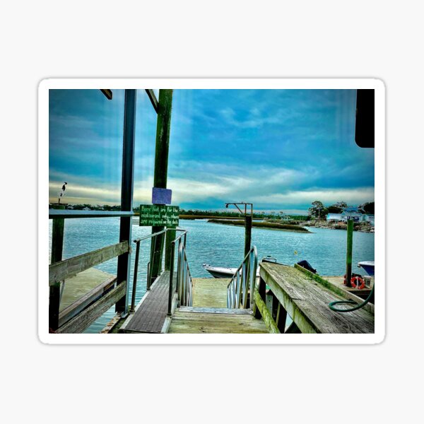 "On the docks at Tybee Island, Georgia" Sticker by TheBruce77 | Redbubble