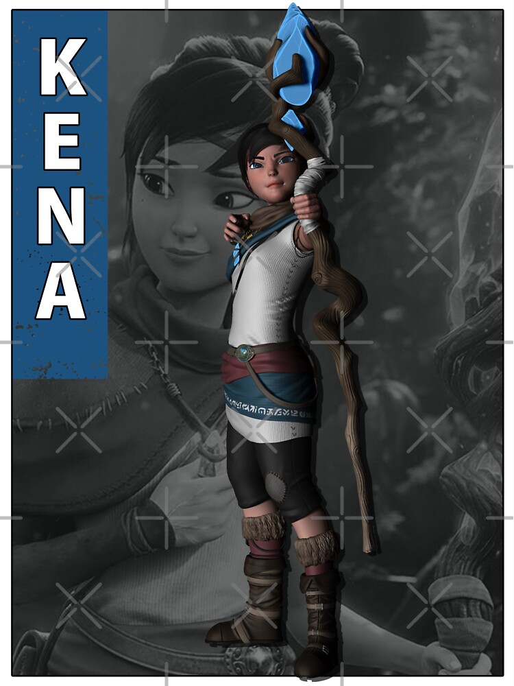 "Kena character game action poster" Sticker by Azevedo1350 | Redbubble
