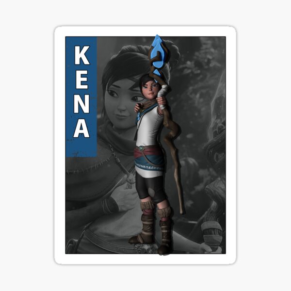 "Kena character game action poster" Sticker by Azevedo1350 | Redbubble