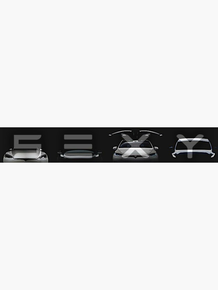 "Tesla S3XY CARS" Sticker for Sale by GasJunkies | Redbubble