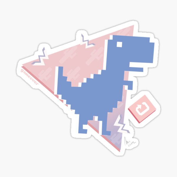 "Internet Error Dinosaur Sticker" Sticker by SvenBersnjak | Redbubble