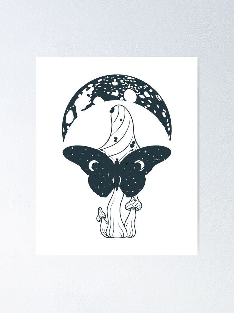 "Moth and Moon" Poster for Sale by witch-wood | Redbubble
