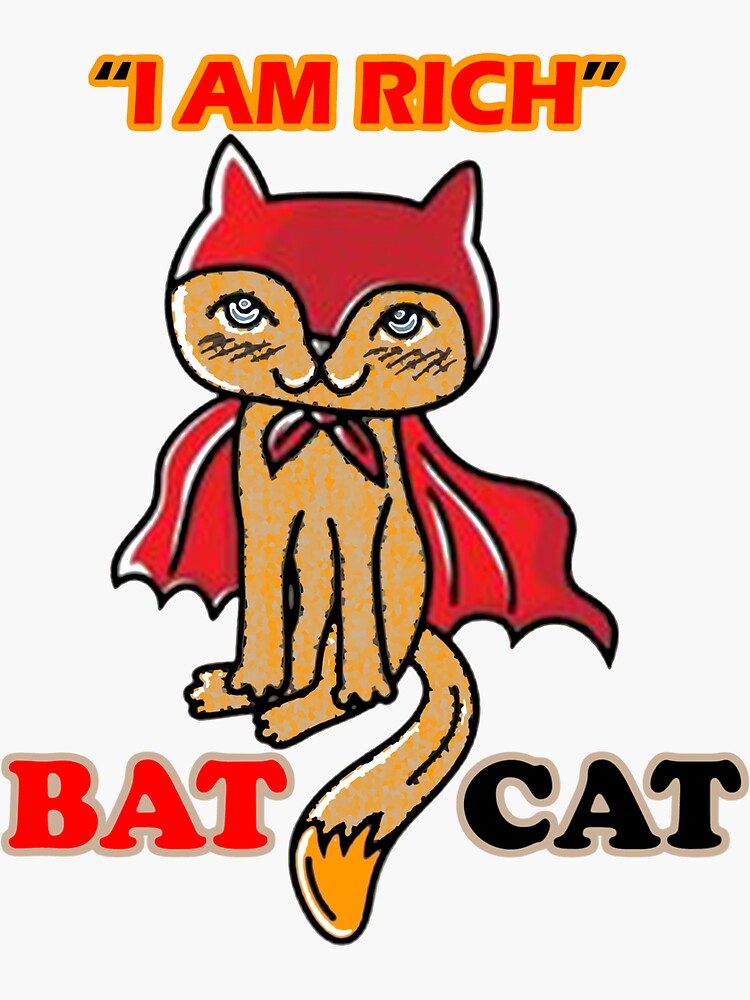 "RICH BAT" Sticker for Sale by akmaliya5 | Redbubble