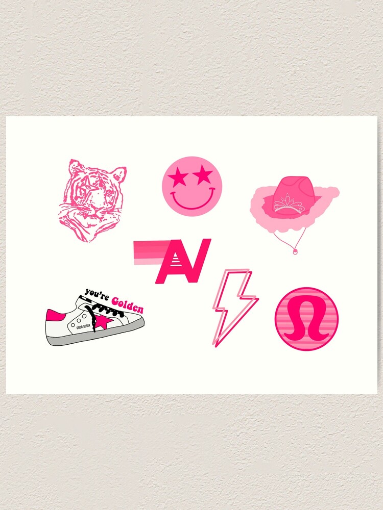 "Pink Preppy Set" Art Print by brookiecookie37 | Redbubble