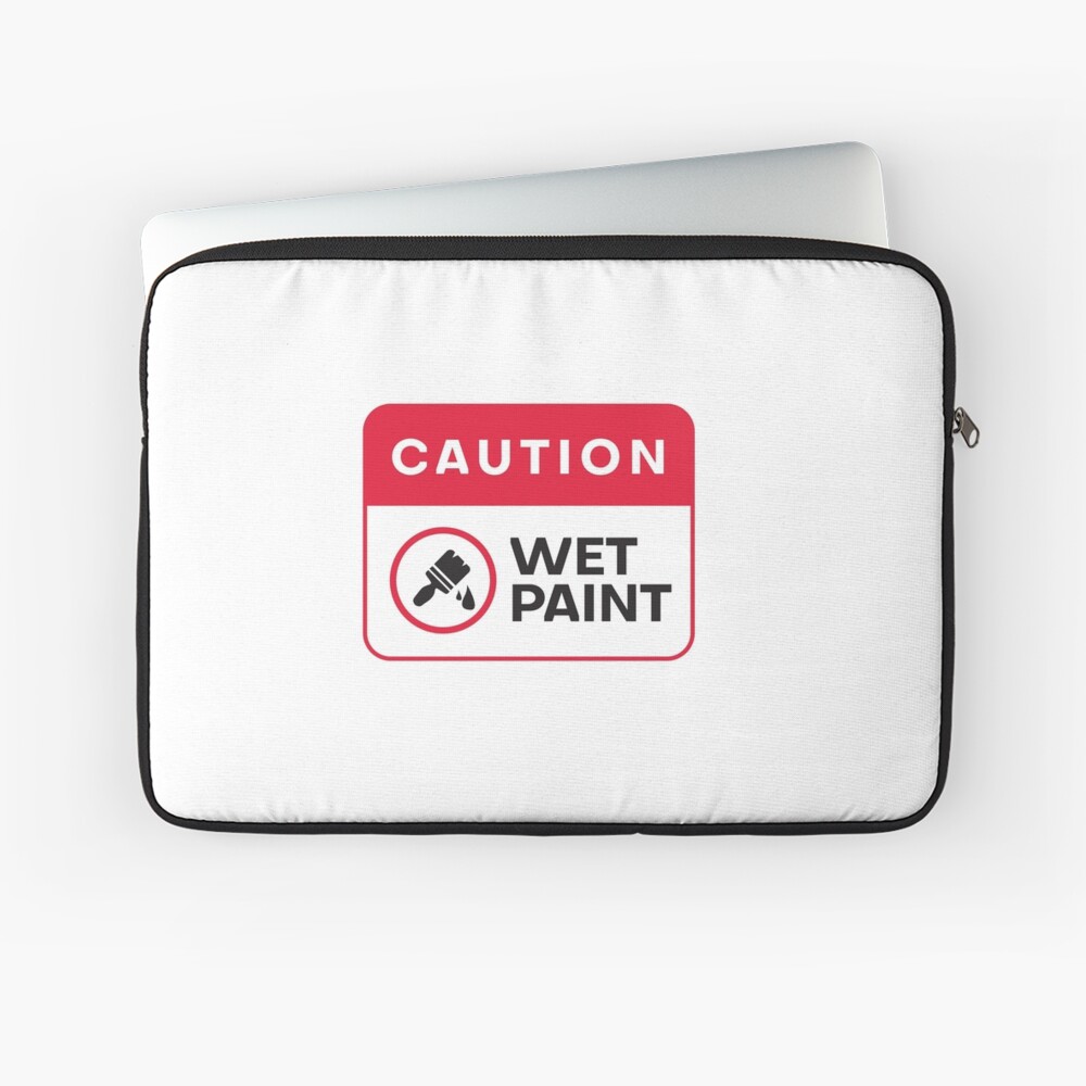 "Caution Wet Paint Sign - Red and Black color Design" Art Print for ...